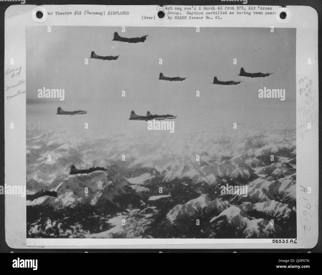 Hitler's Bavarian Alps offer no barrier to high flying Boeing B-17 ...