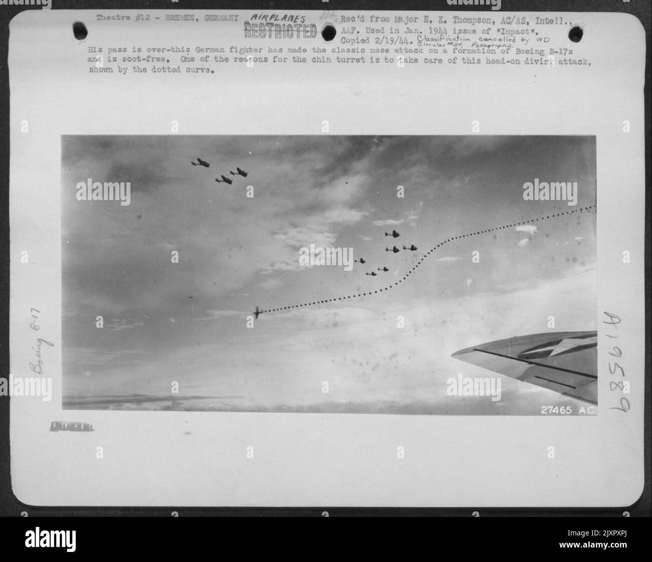 His pass is over-this German fighter has made the classic nose attack ...