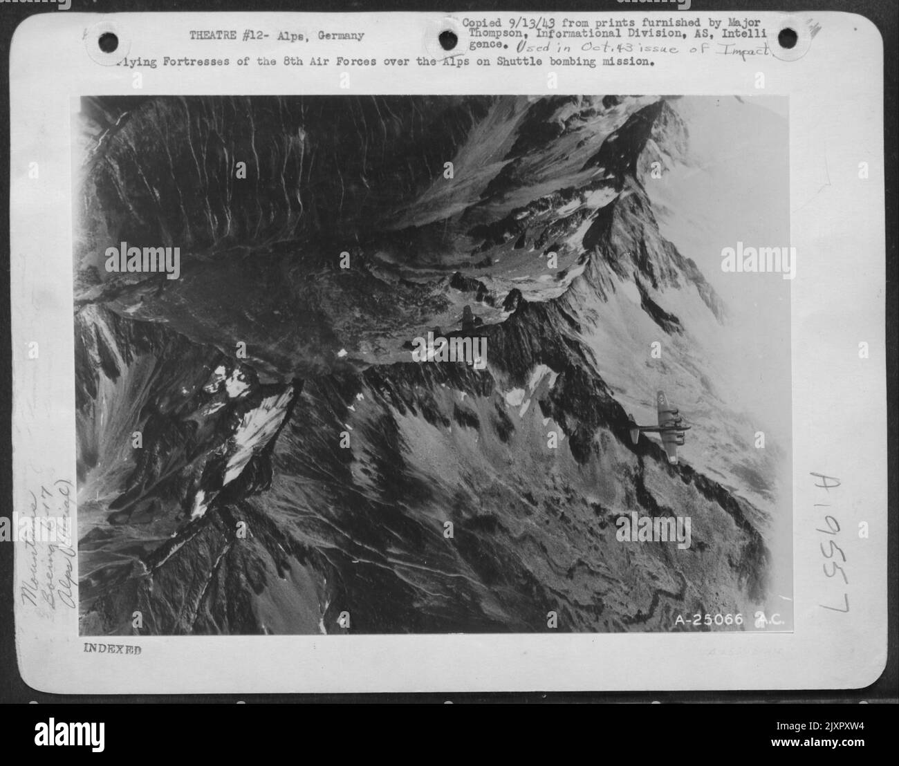 Flying Fortresses of the 8th Air Forces over the Alps on Shuttle ...