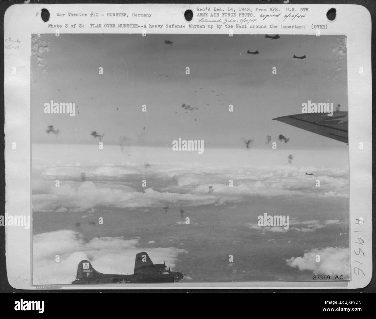 Photo 3 of 3: FLAK OVER MUNSTER--A heavy defense thrown up by the Nazi ...