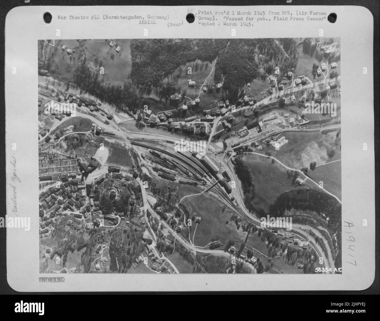 The rail yards at Berchtesgaden, Germany, four miles from Hitler's ...