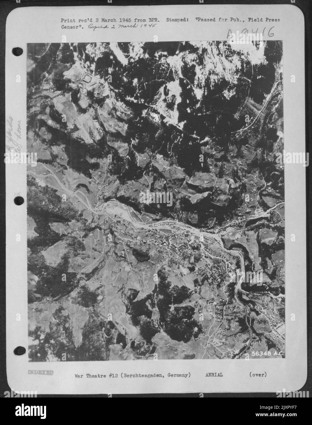 HITLER'S HOME--Hitler's retreat (rectangular structure, upper left) and ...