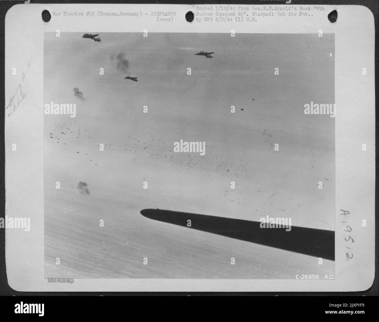 Boeing B-17s flying through flak Stock Photo - Alamy