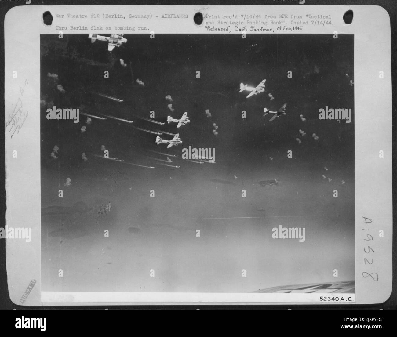 Thru Berlin flak on bombing run Stock Photo - Alamy
