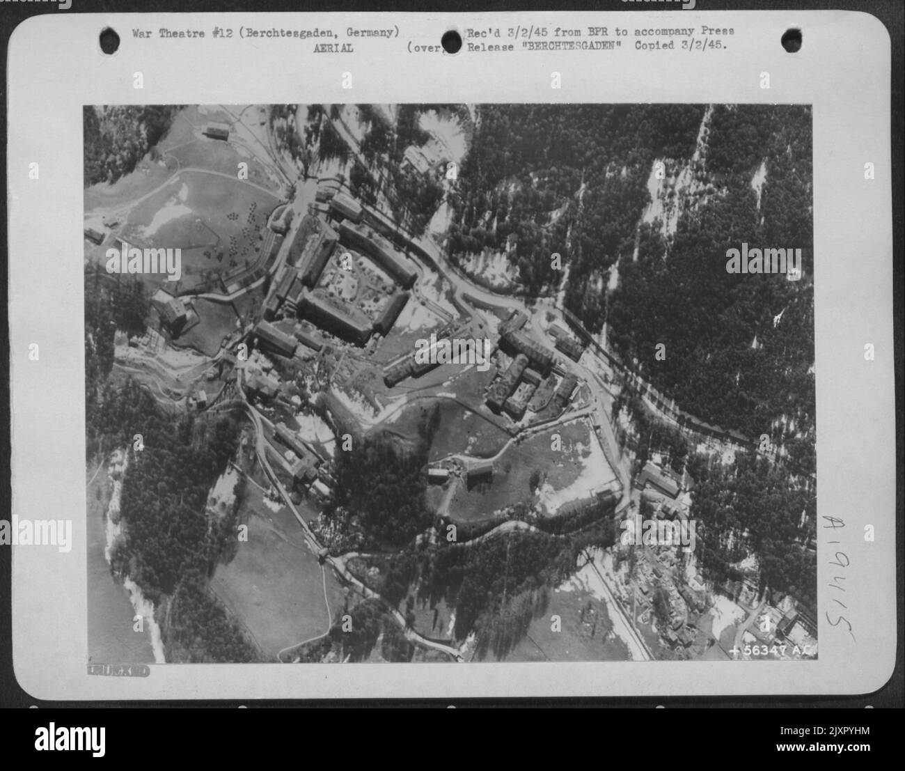 BERCHTESGADEN--An aerial view of Hitler's retreat, four miles from the ...