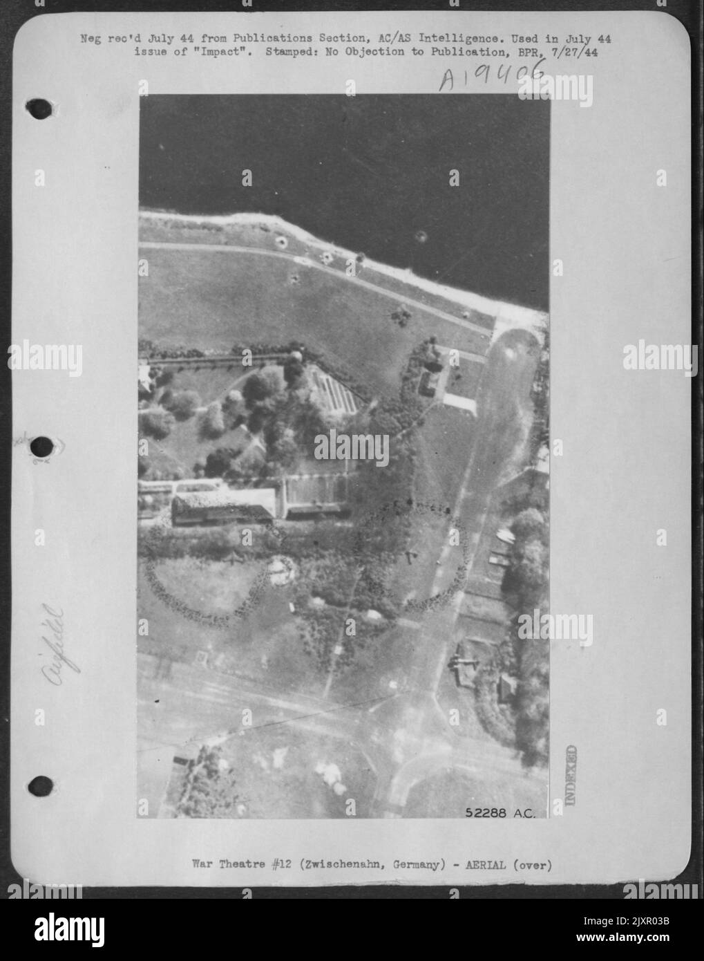 Enlarged photo of ME-163 show pronounced sweep-back and central ...