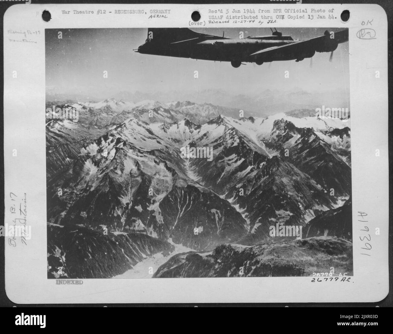 Climbing high thru the air is a Flying Fortress of the U.S. Army 8th ...