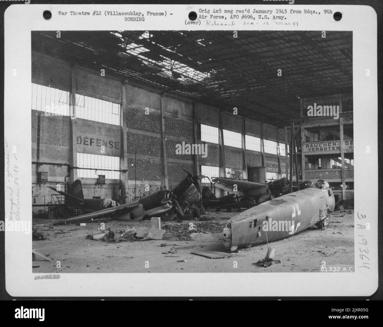 This Picture Shows The Wrecked Interior Of The Airdrome Near ...