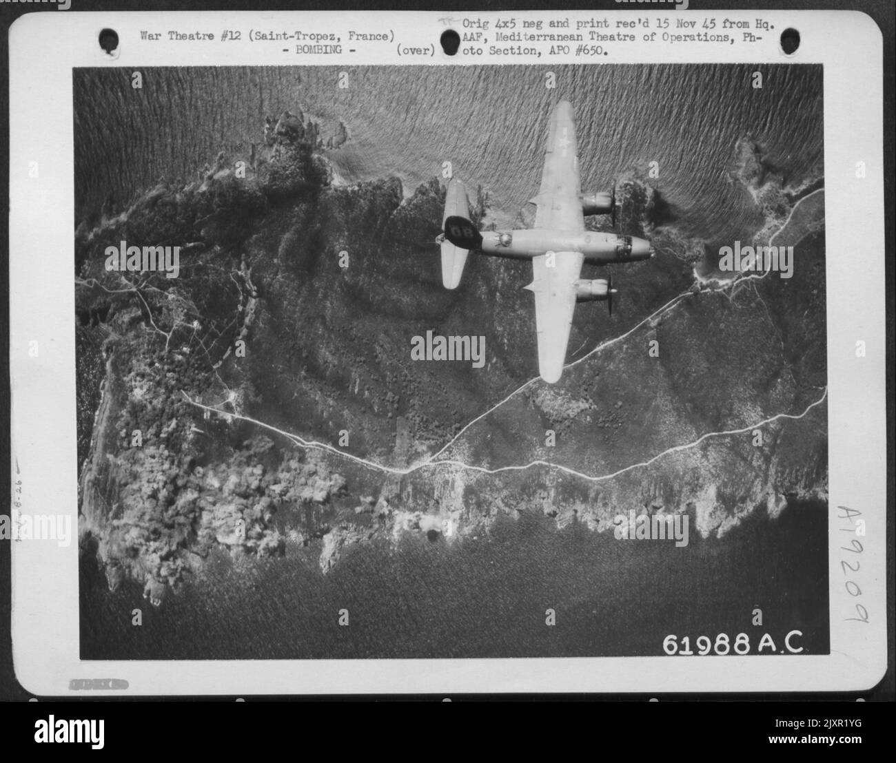 Bombing Of St. Tropez, On The Southern Coast Of France, By Martin B-26 ...