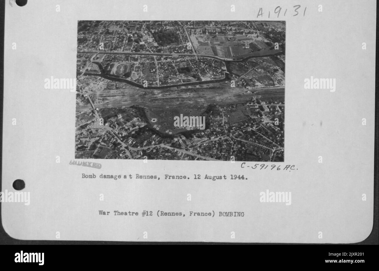 Bomb Damage At Rennes, France. 12 Augut 1944 Stock Photo - Alamy