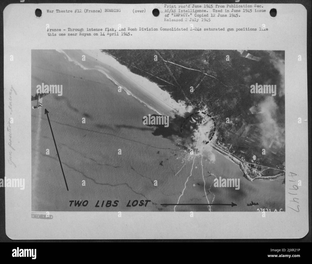 France - Through Intense Flak, 2Nd Bomb Division Consolidated B-24S ...