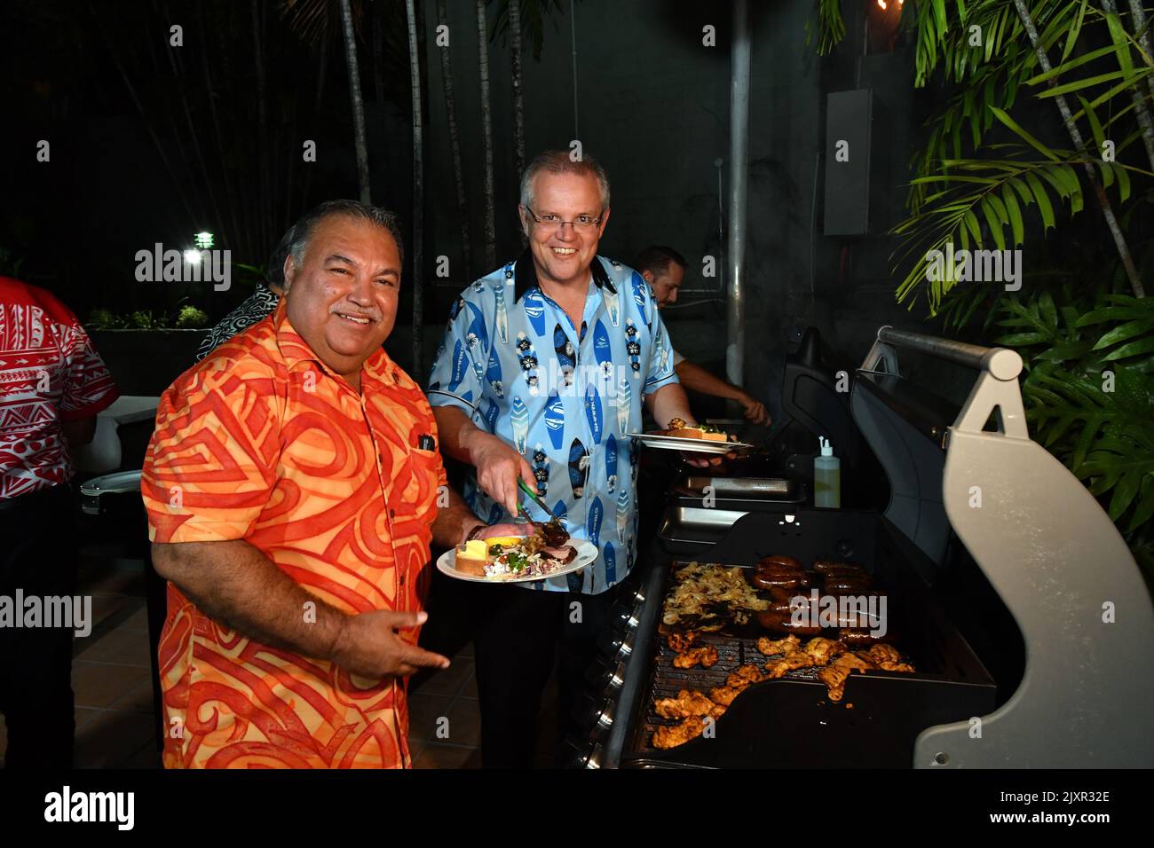 Narau's President Baron Waqa and Australia's Prime Minister Scott ...