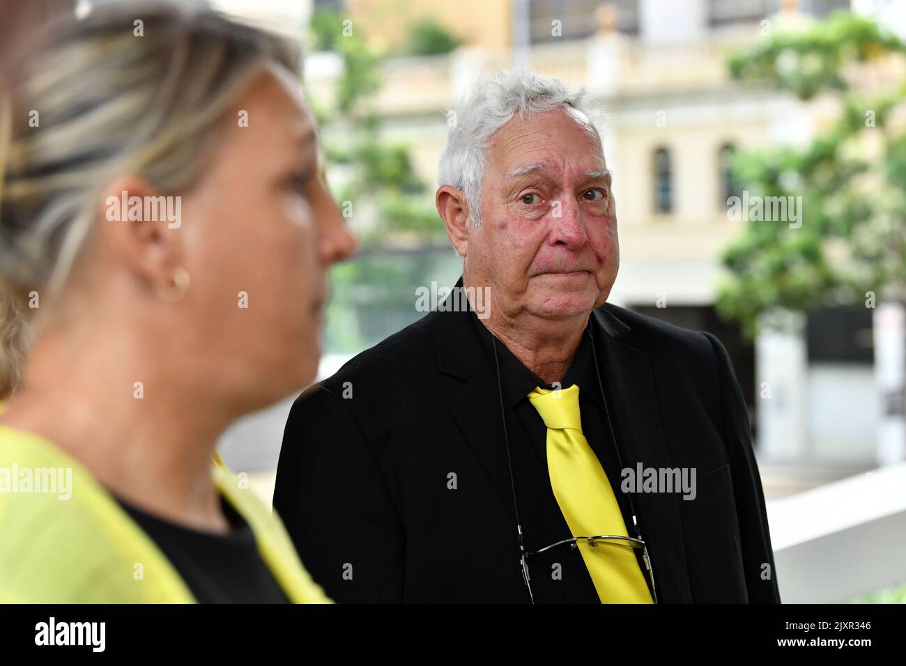 Mick Mason, the father of victim Annette Mason is seen arriving at the ...
