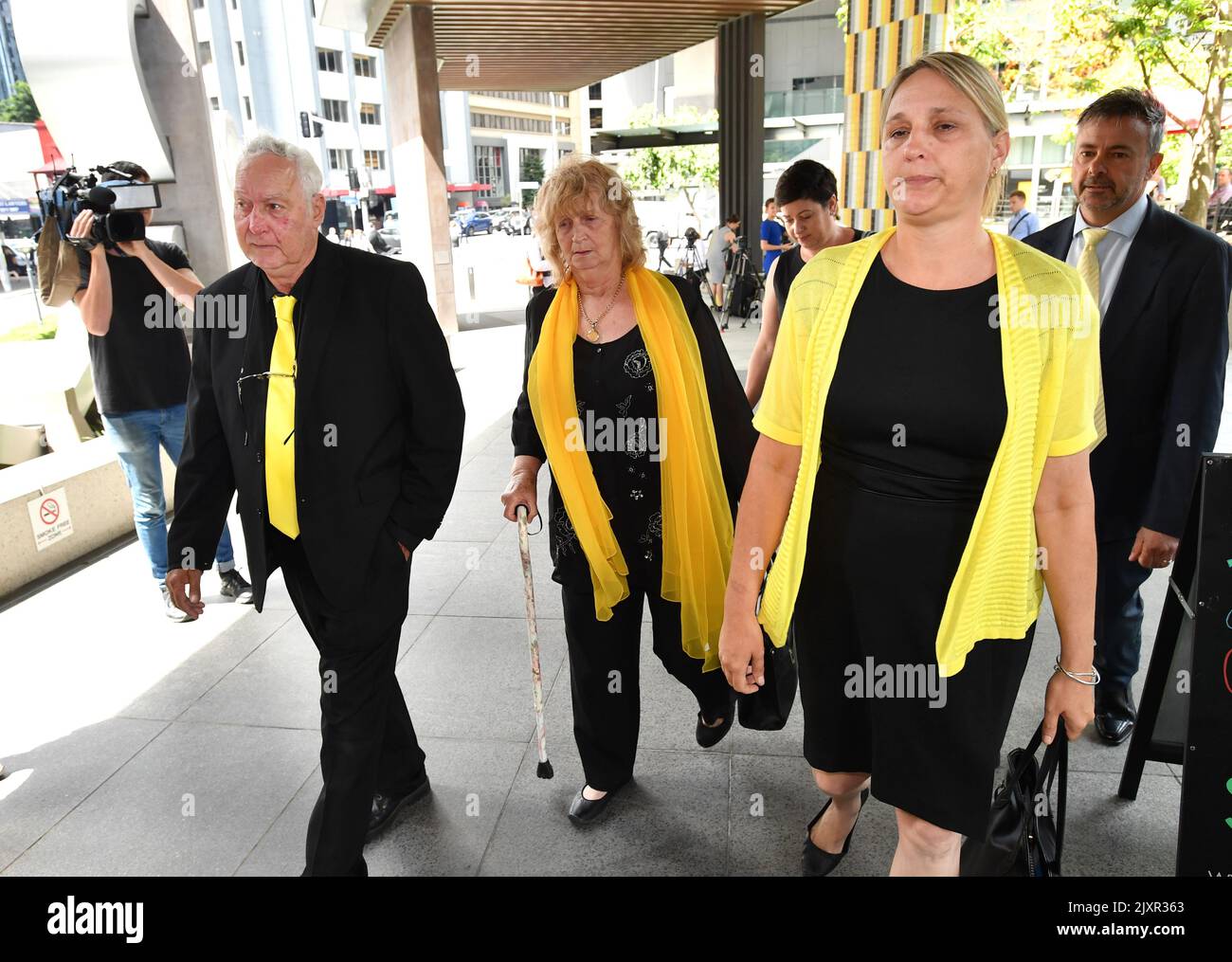 Victim Annette Mason's father Mick Mason (left), and sister Linda Mason ...