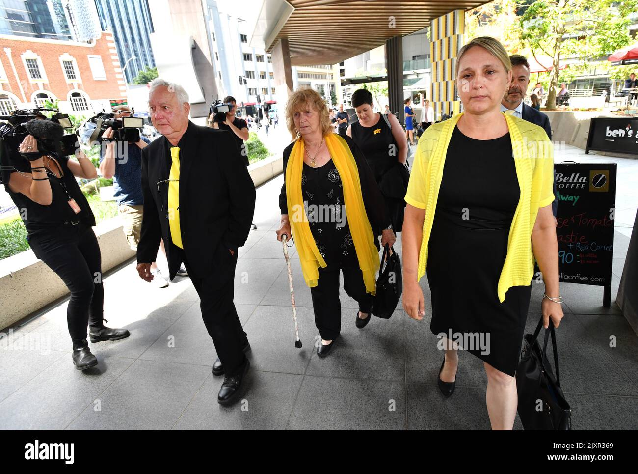 Victim Annette Mason's father Mick Mason (left), and sister Linda Mason ...