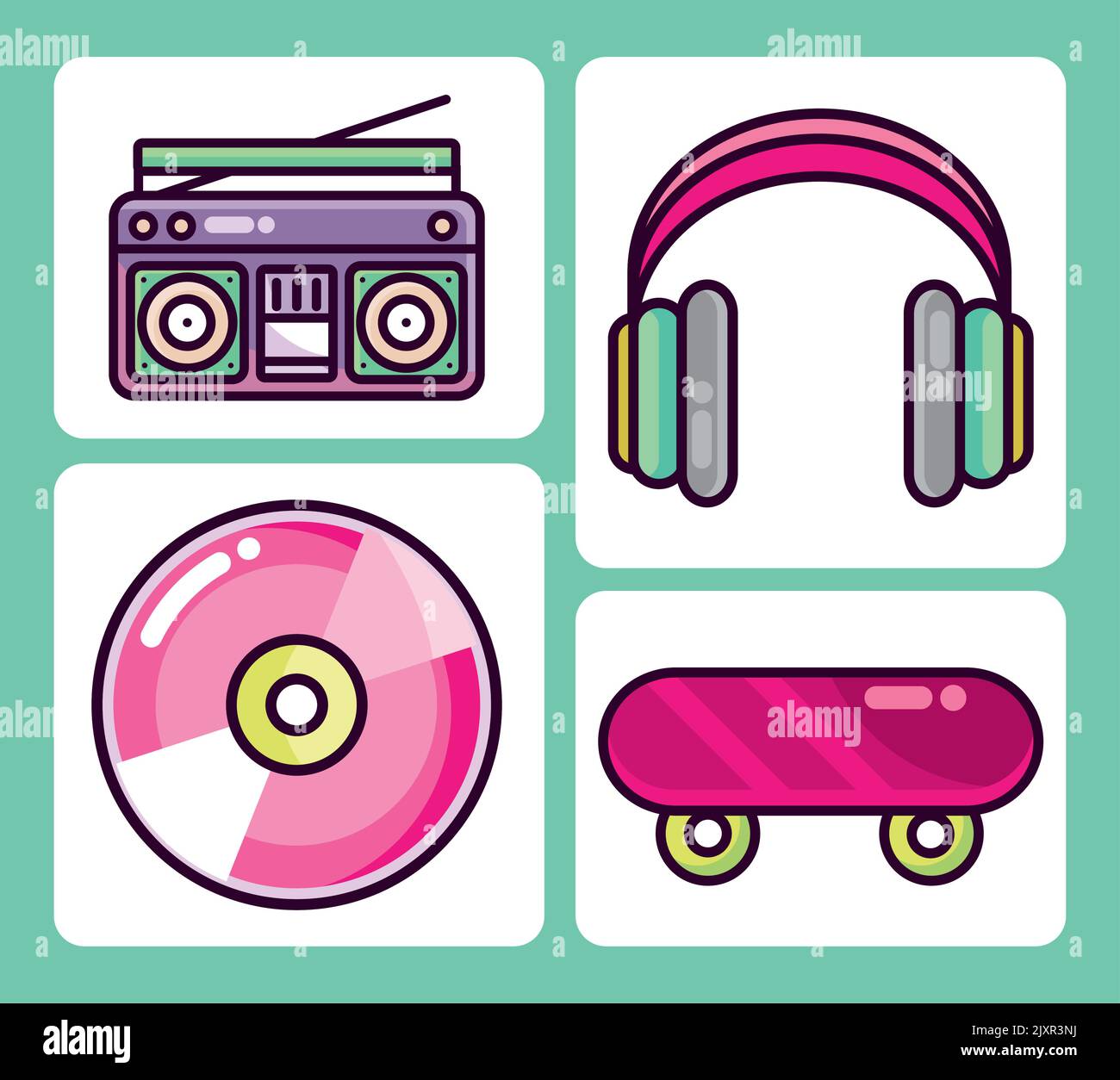 90s modern style icons collection Stock Vector Image & Art - Alamy