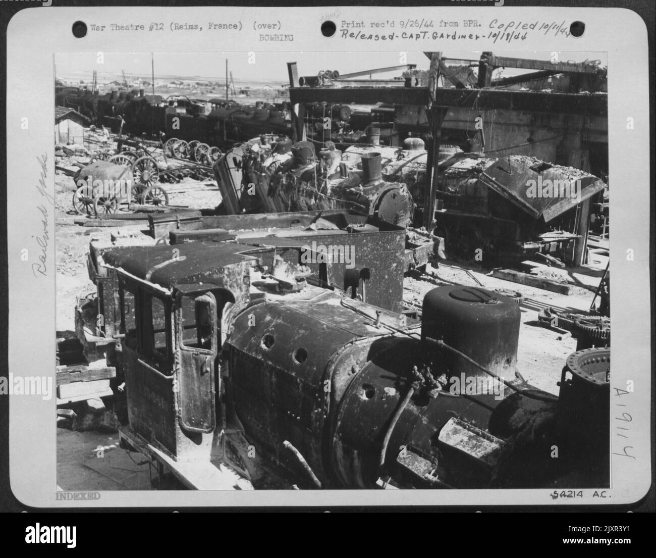 Nine locomotives that will never help the Nazi war machine again. These ...