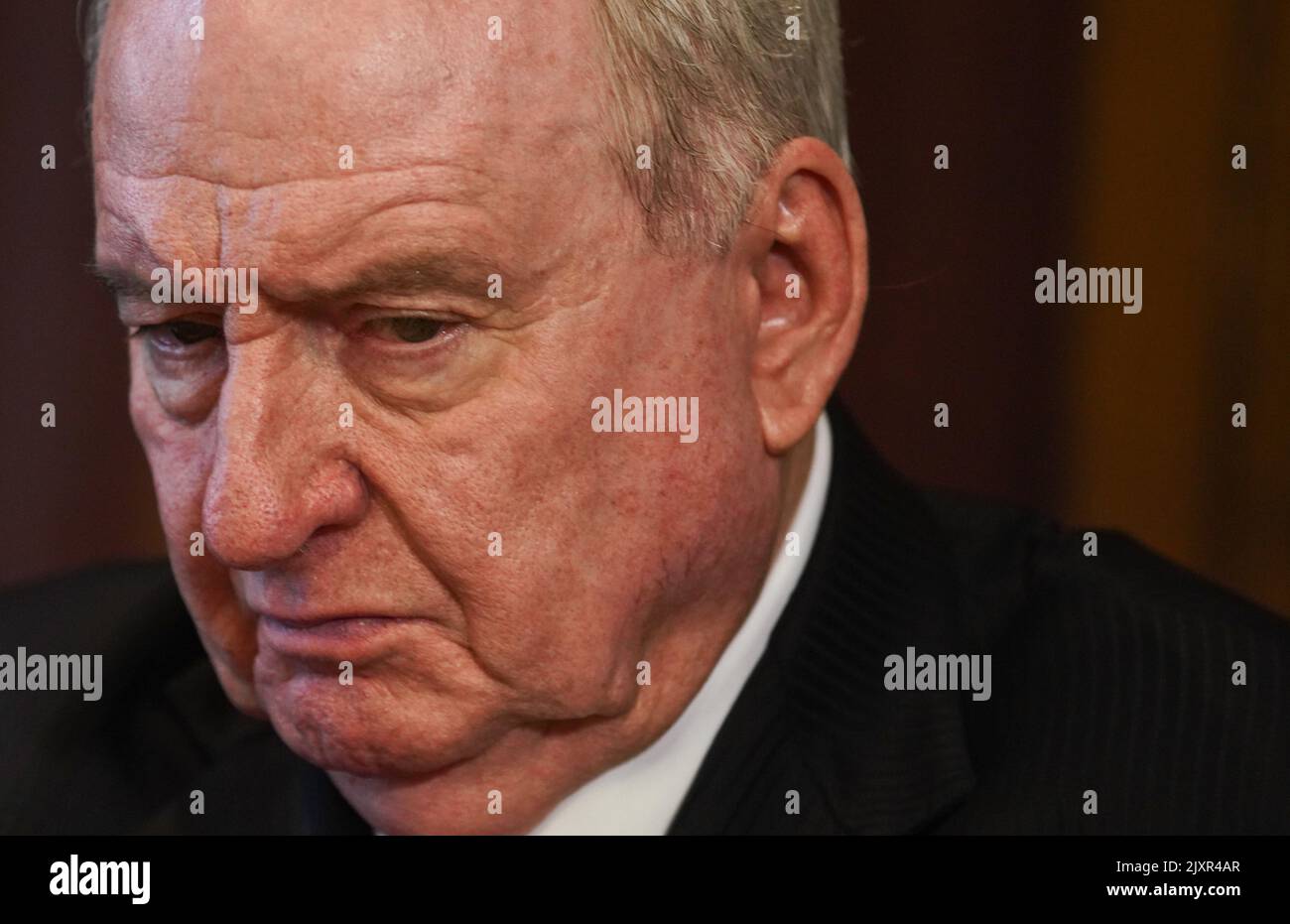 Radio broadcaster Alan Jones is seen during the launch of a new book by ...