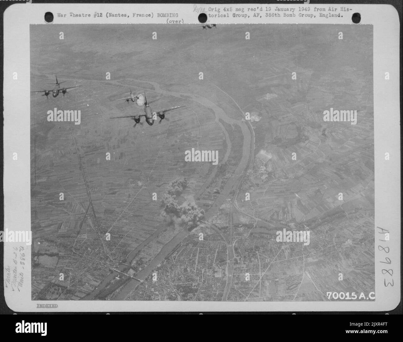Bombs Dropped By Martin B-26 Marauders Of The 386Th Bomb Group Explode ...