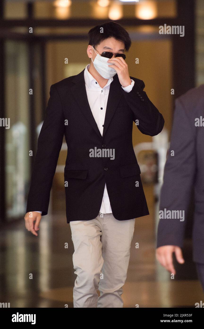 Sze Lun Mak, Kathy Gong's co-accused, leaves the Downing Centre Local ...
