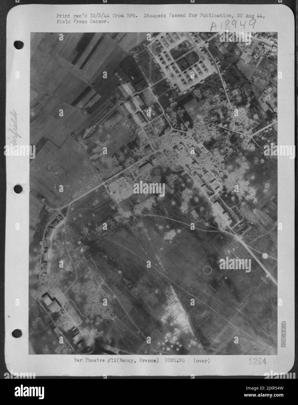 Showing Signs Of Many Previous Attacks, The German Airfield At Nancy ...