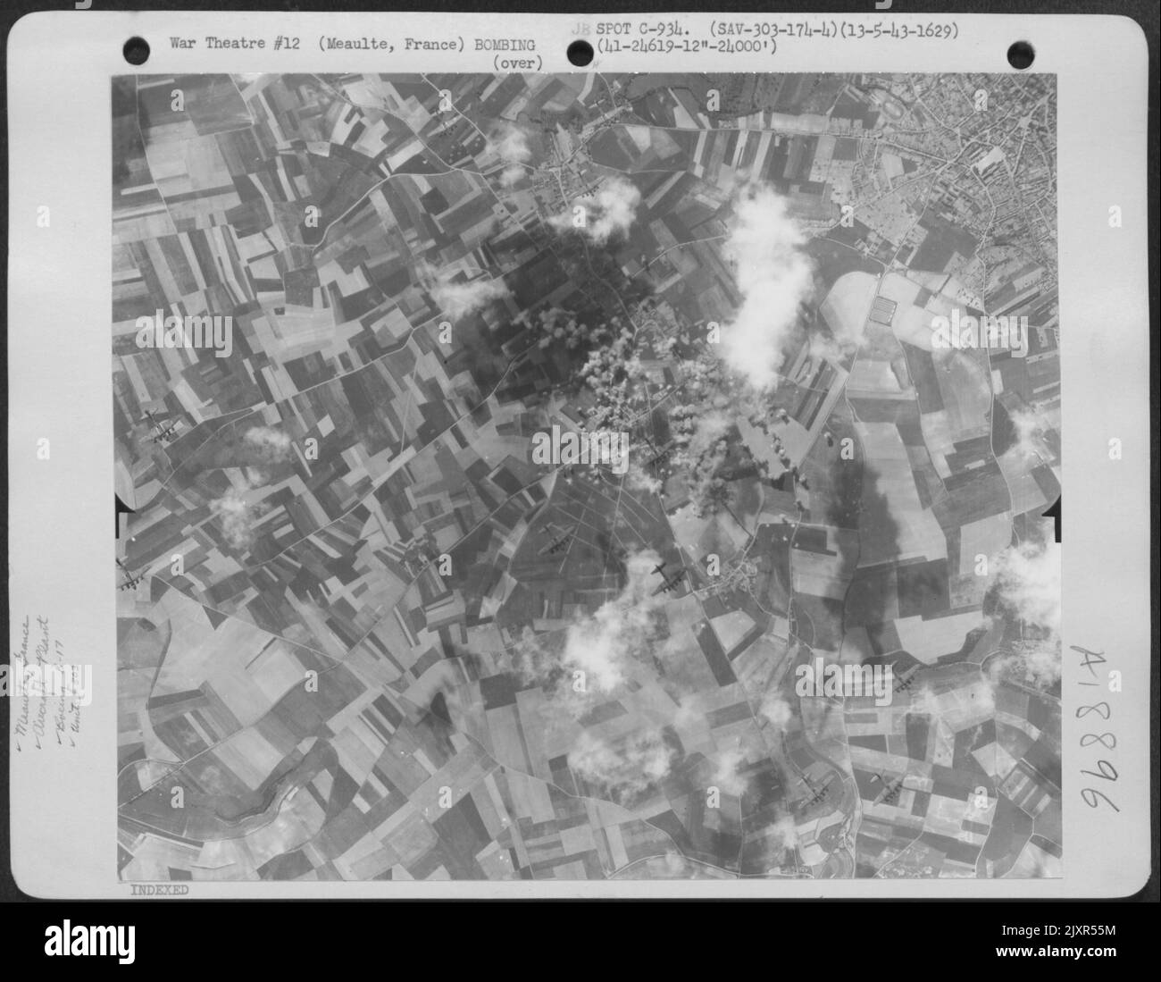 A Formation Of Boeing B-17S Of The 303Rd Bombardment Group, 8Th Af Fly ...