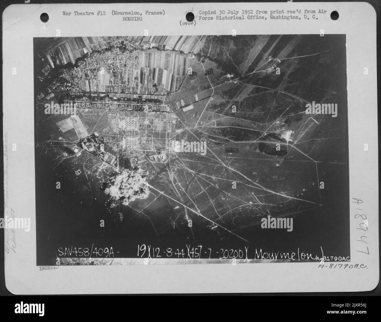 Enemy Installations At Mourmelon, France, Are Covered With Bomb Bursts ...