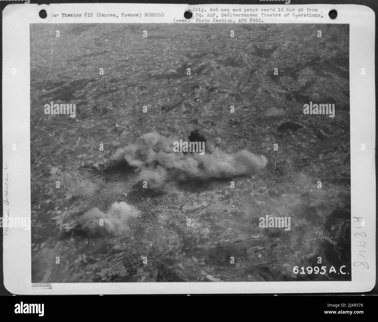 Bombing Of Nances, France, Near St. Etienne, By Boeing B-17 Flying ...