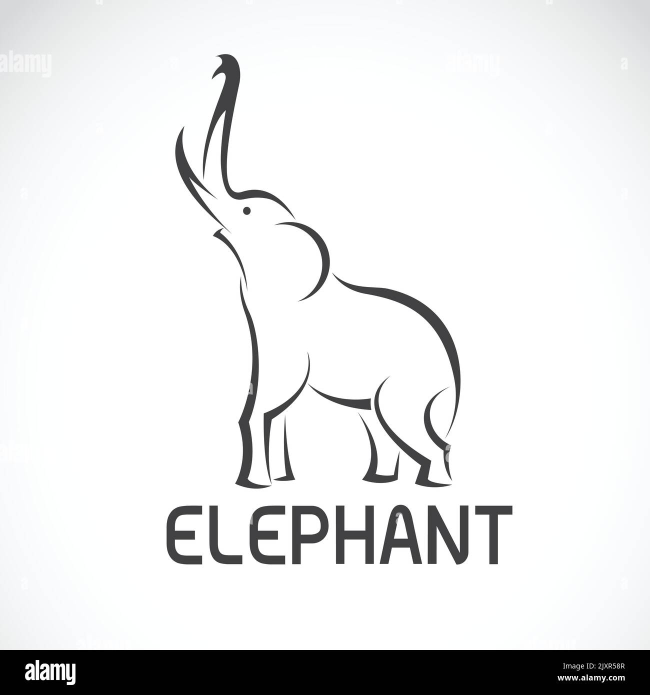 Vector of en elephant design on a white background. Easy editable ...