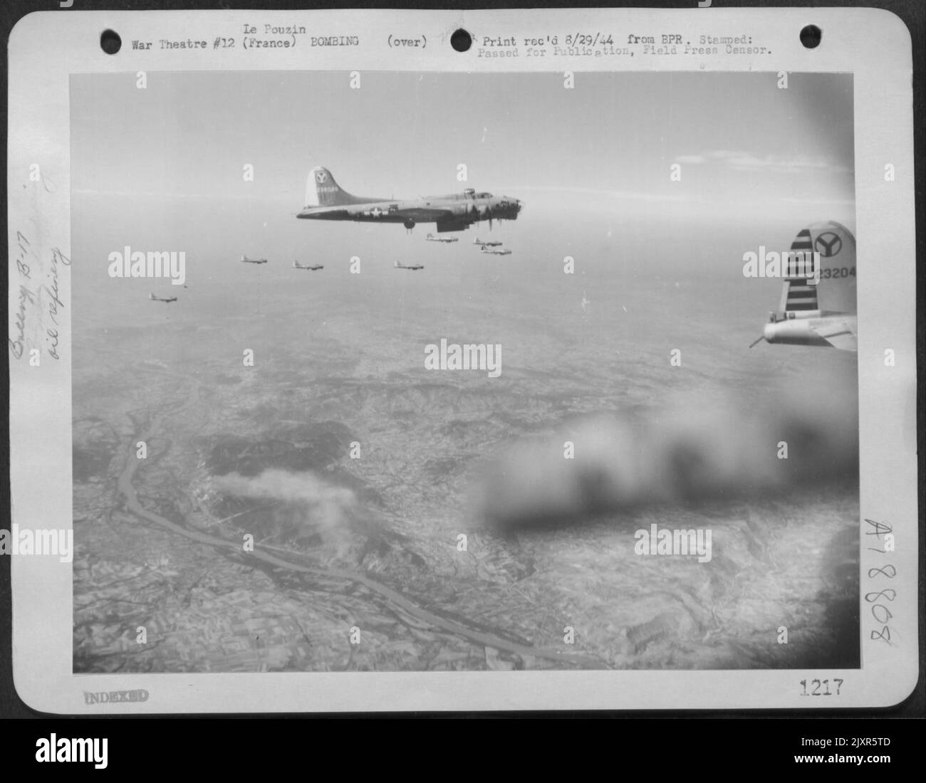 Boeing B-17 Flying Fortresses Of The 15Th Aaf Fly Over The Le Pouzin ...