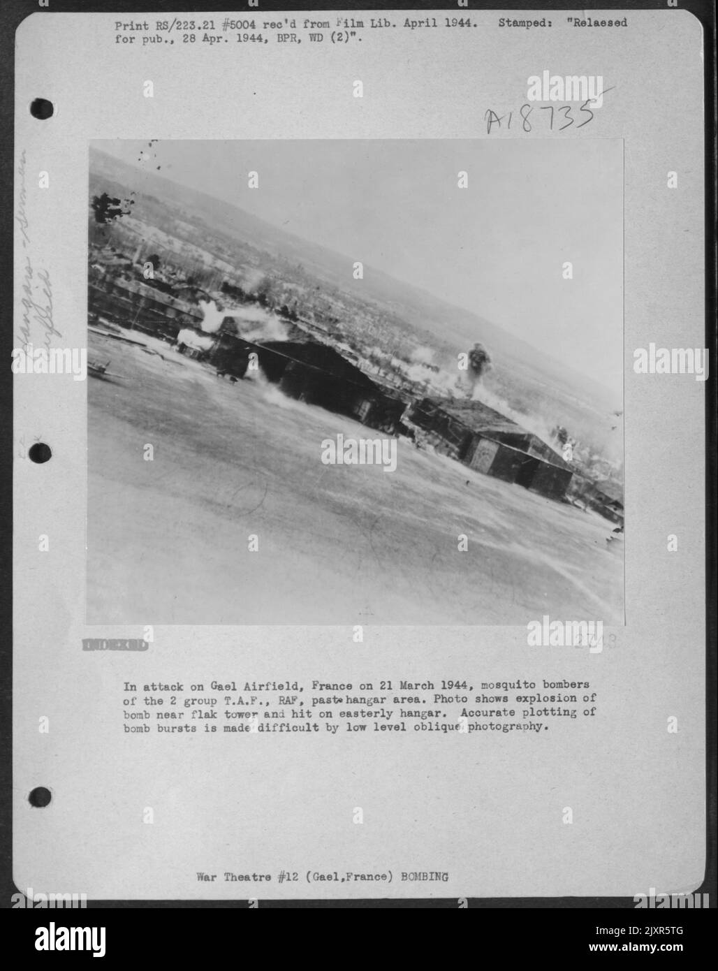 In Attack On Gael Airfield, France On 21 March 1944, Mosquito Bombers ...