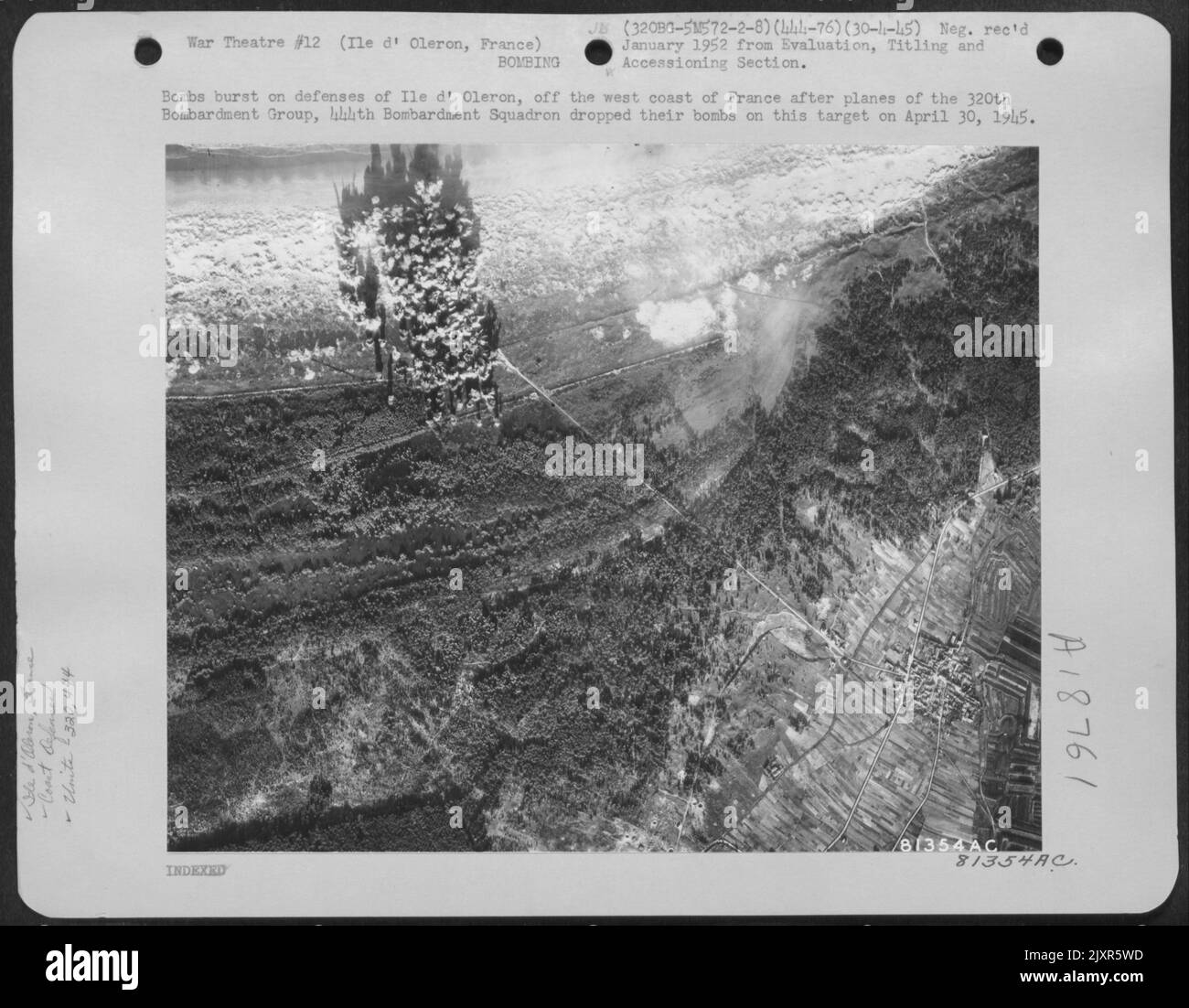 Bombs Burst On Defenses Of Ile D'Oleron, Off The West Coast Of France ...