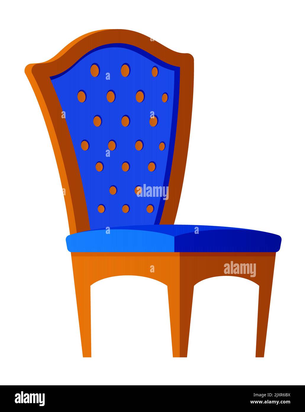 Classic chair - modern flat design style single isolated image Stock ...