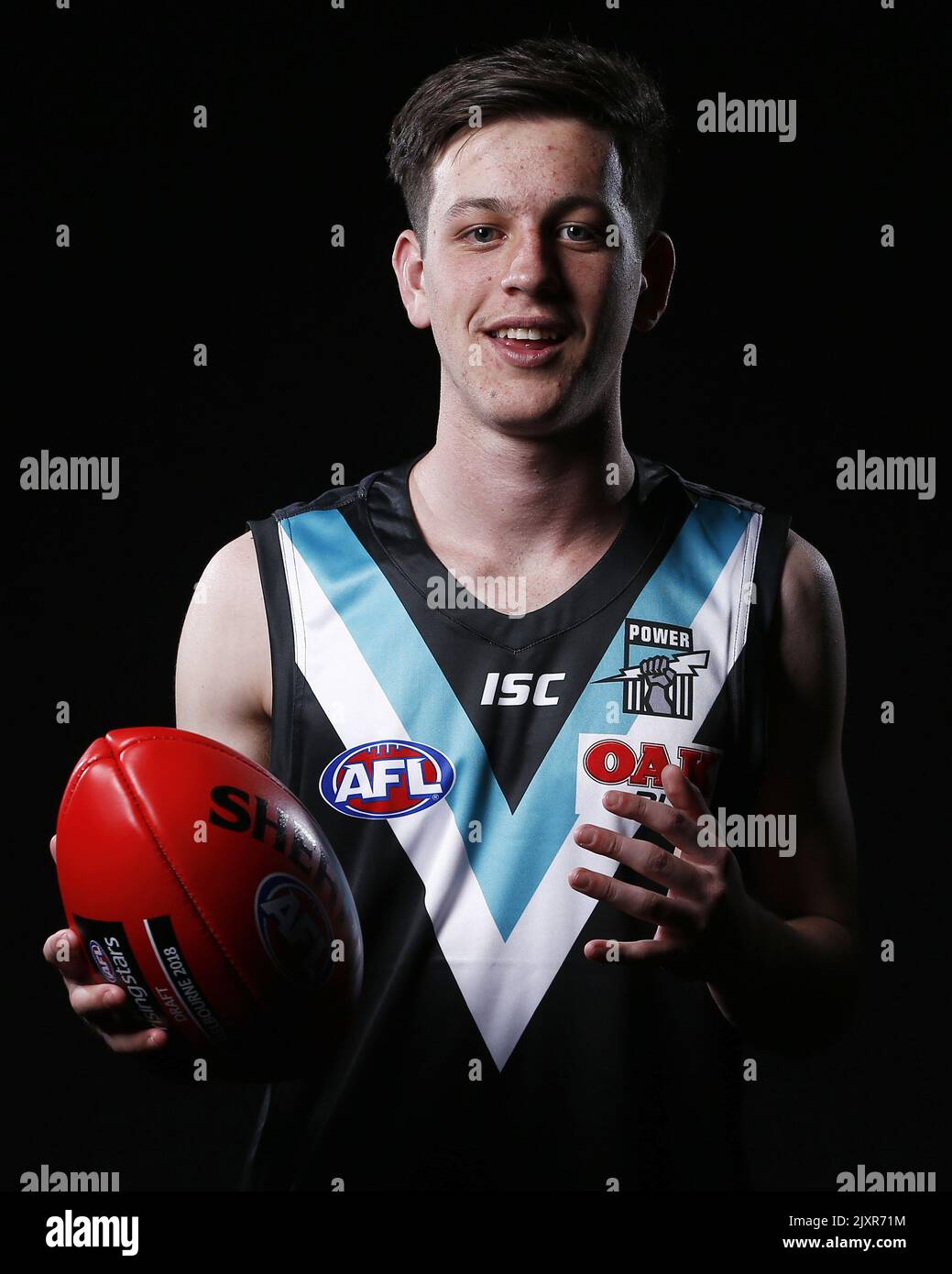 Number 12 draft pick Zak Butters of the Power poses for a photograph ...