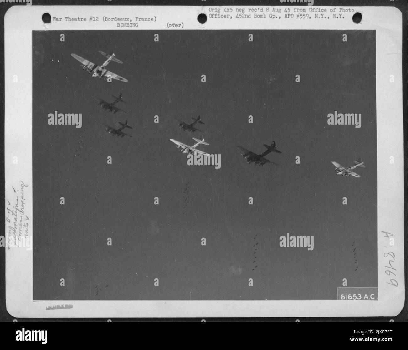 With Bomb Bay Doors Open, The First Of A Large Formation Of Boeing B-17 ...