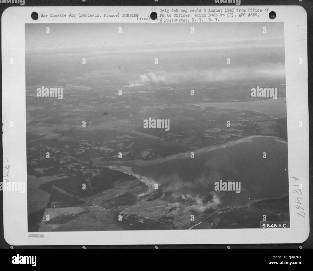 Target At Bordeaux, France, Left In Smoke And Flames As A Result Of 8Th ...