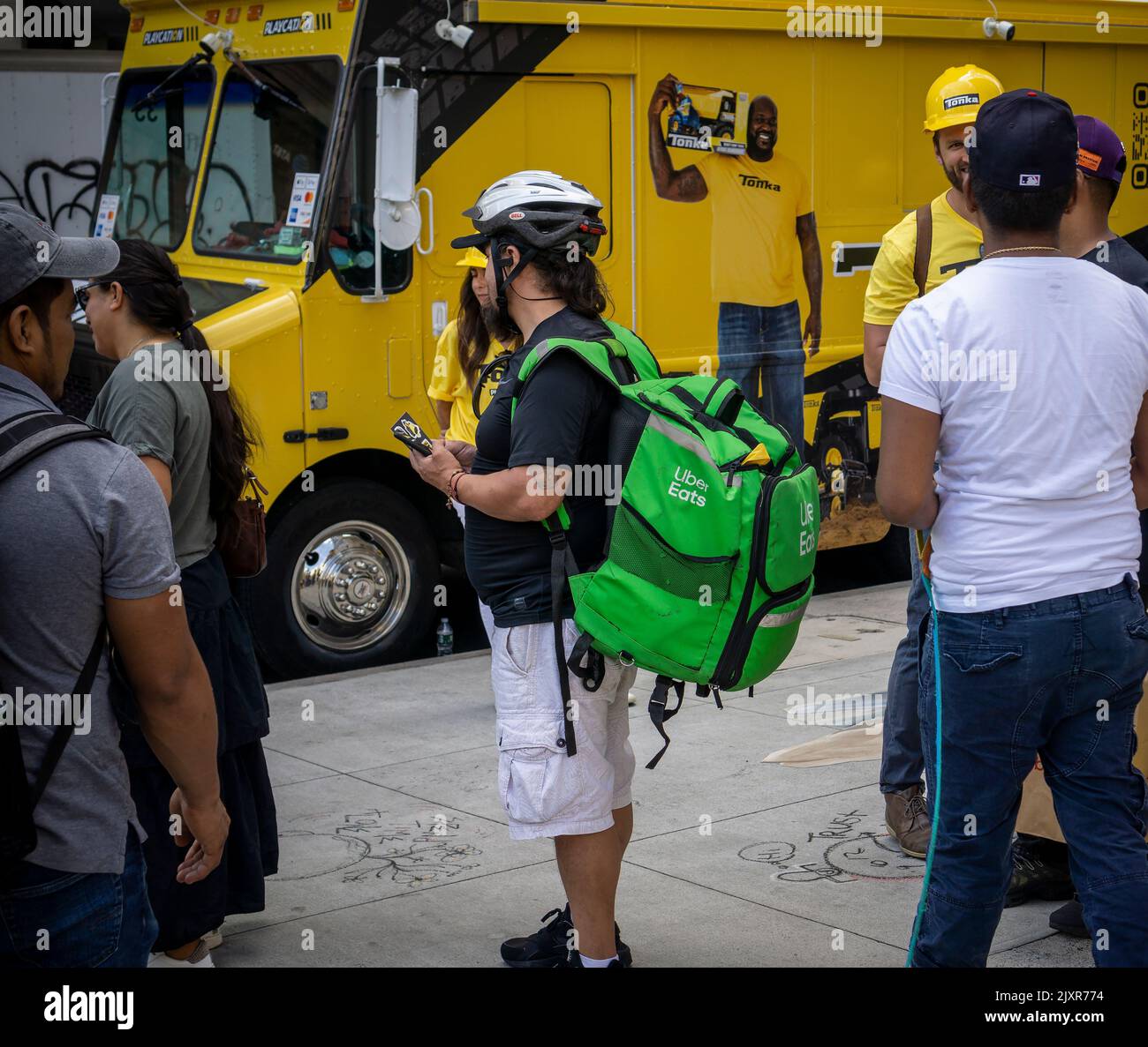 Uber Eats worker in Union Square in New York on Friday, September 2 ...