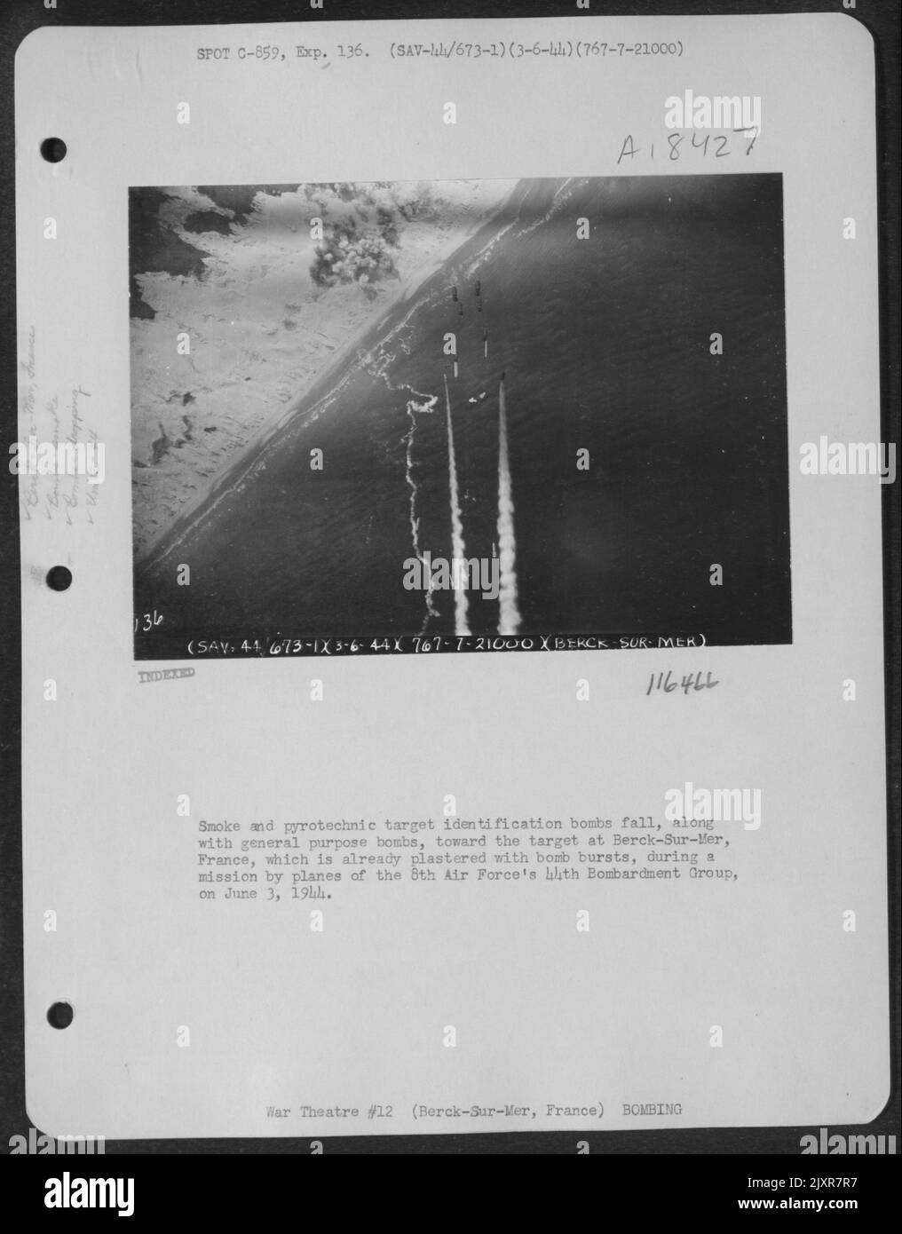 Smoke And Pyrotechnic Target Identification Bombs Fall, Along With ...