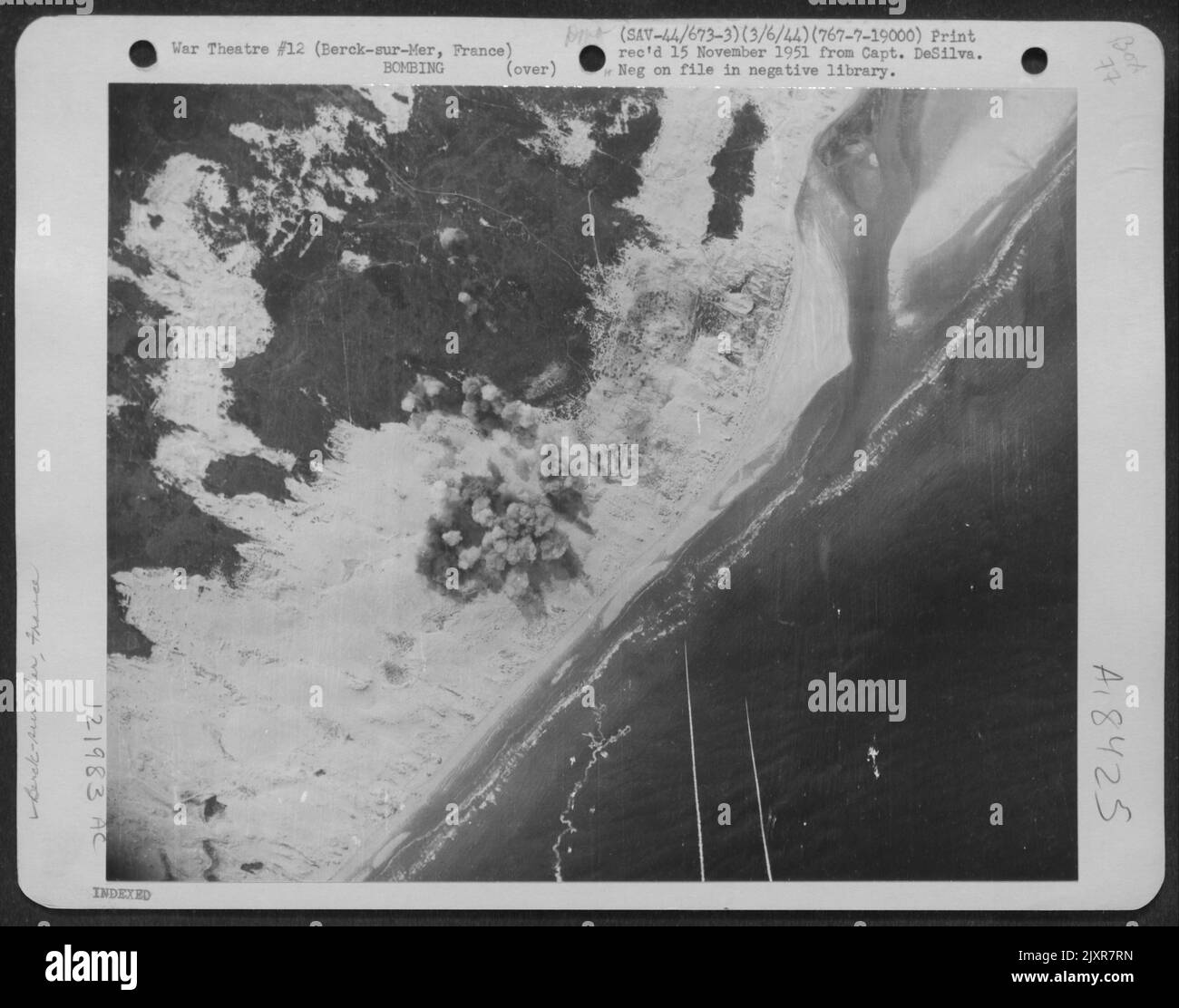 Bombs, Dropped By Consolidated B-24S Of The 8Th Air Force, Explode On ...