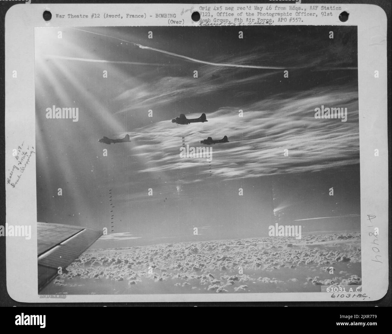 Boeing B-17 Flying Fortresses Of The 91St Bomb Group, 8Th Air Force ...