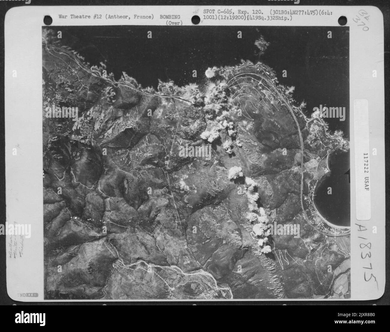 Bombs Burst On The Antheor Railroad Viaduct, France, On 4 June 1944 ...