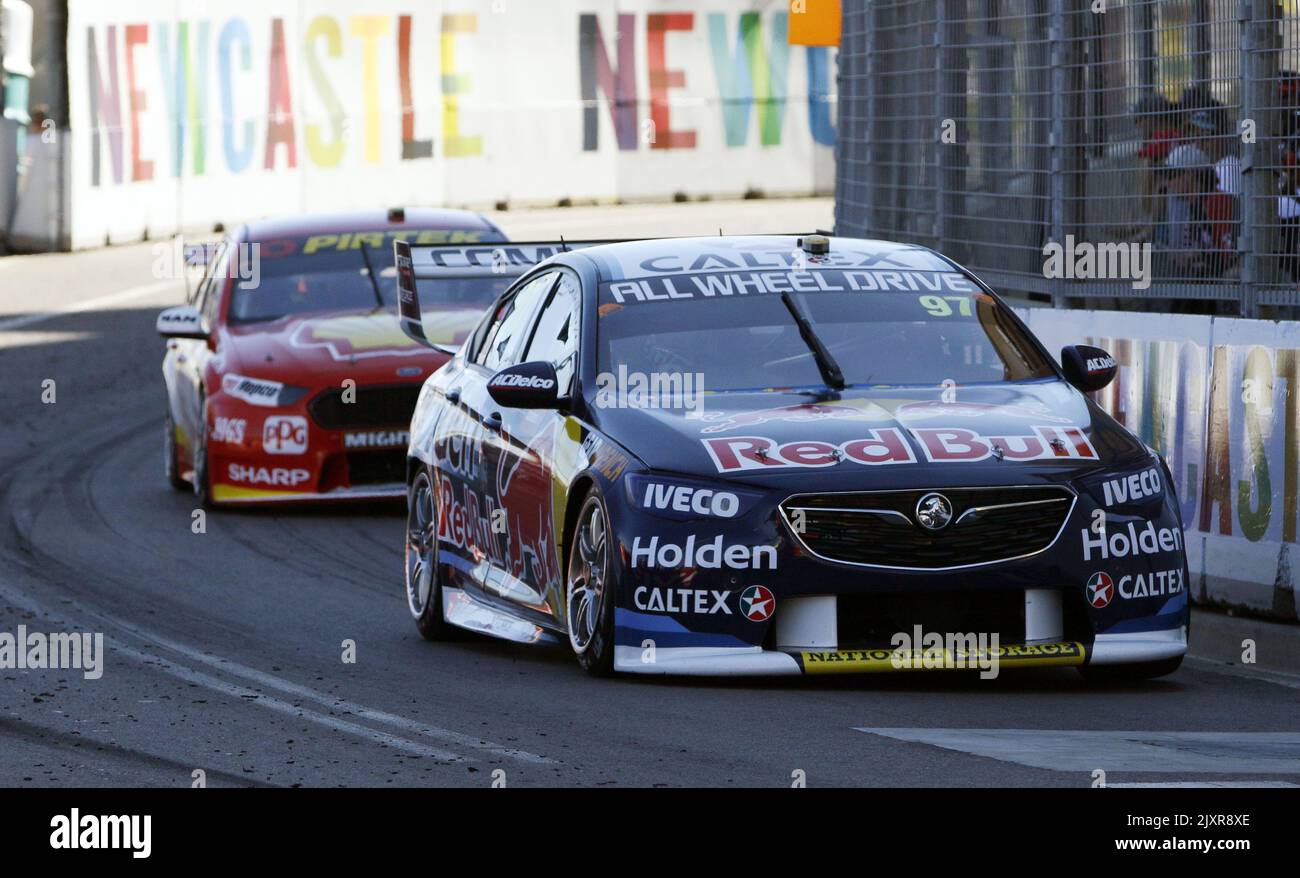 Shane van Gisbergen on his way to win Supercars Championship Race 30 at ...