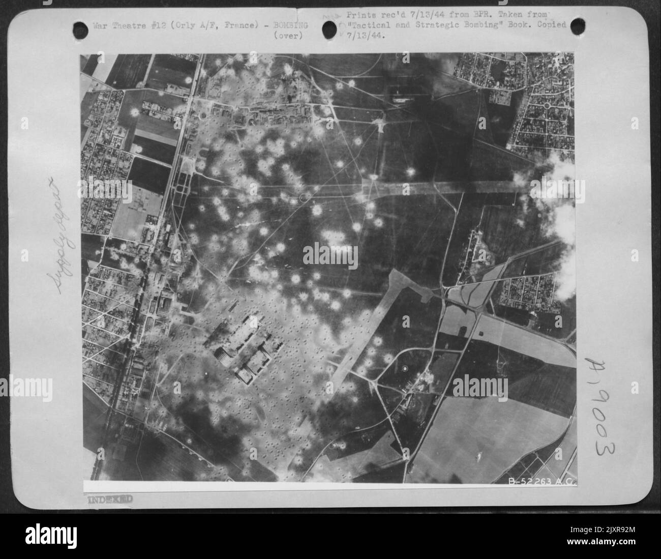 After Bombing of Orly A/F former French Dirigible Center, converted to ...