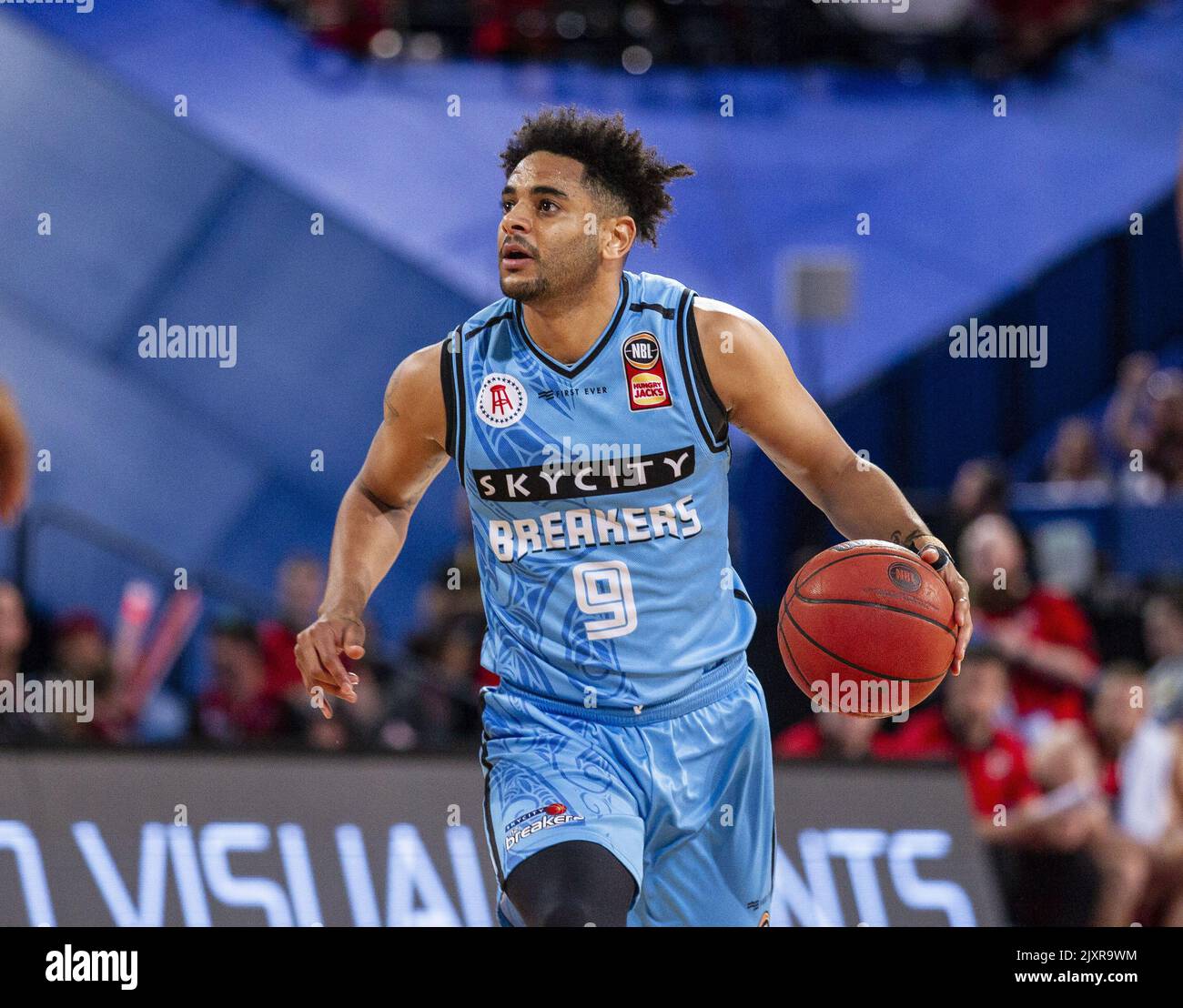 Corey Webster of the Breakers during the Round 7 NBL match between the ...