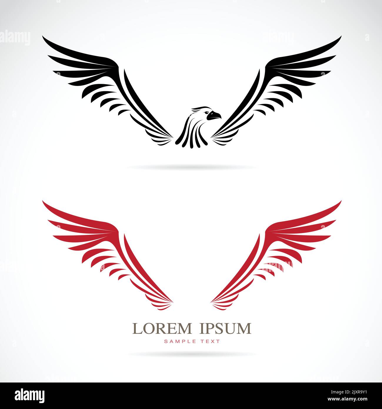 Vector of an eagle on white background. Easy editable layered vector ...