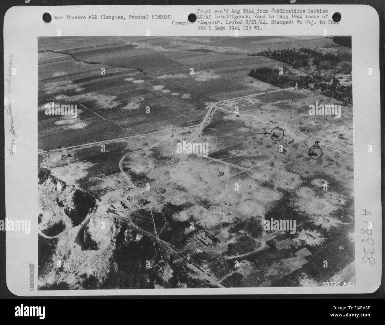 The fertile fields of Normandy rolling peacefully from Baycux to the ...