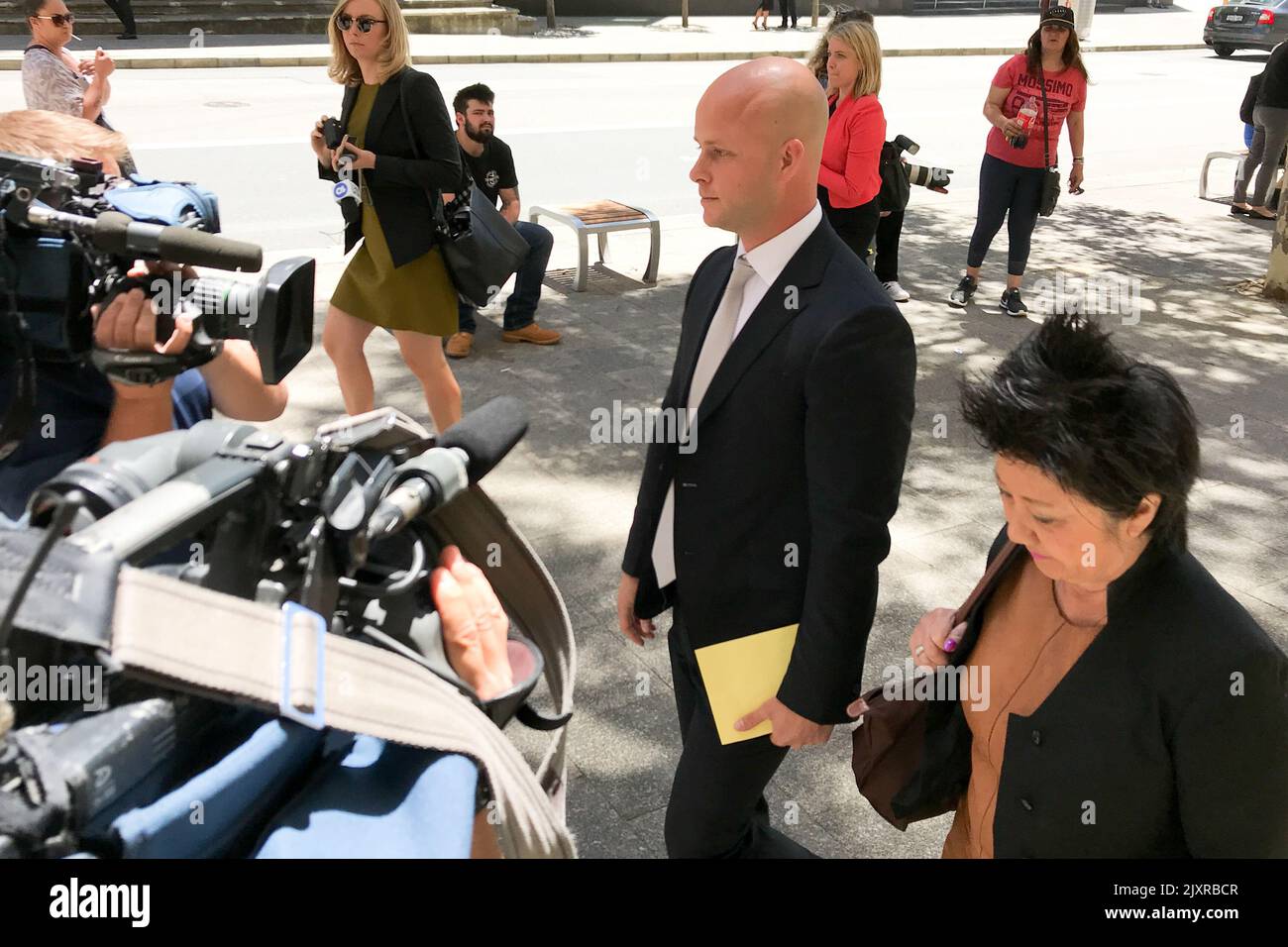 Sam Barnett leaves the Magistrates Court in Perth, Tuesday, November 27 ...