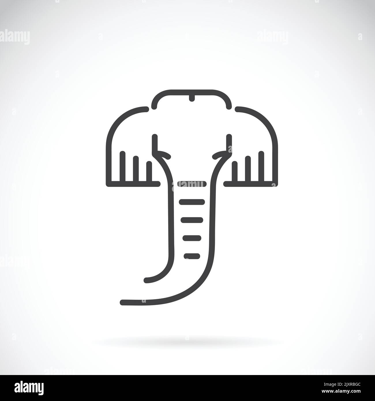 Vector of an elephant head design on a white background. Wild Animals ...