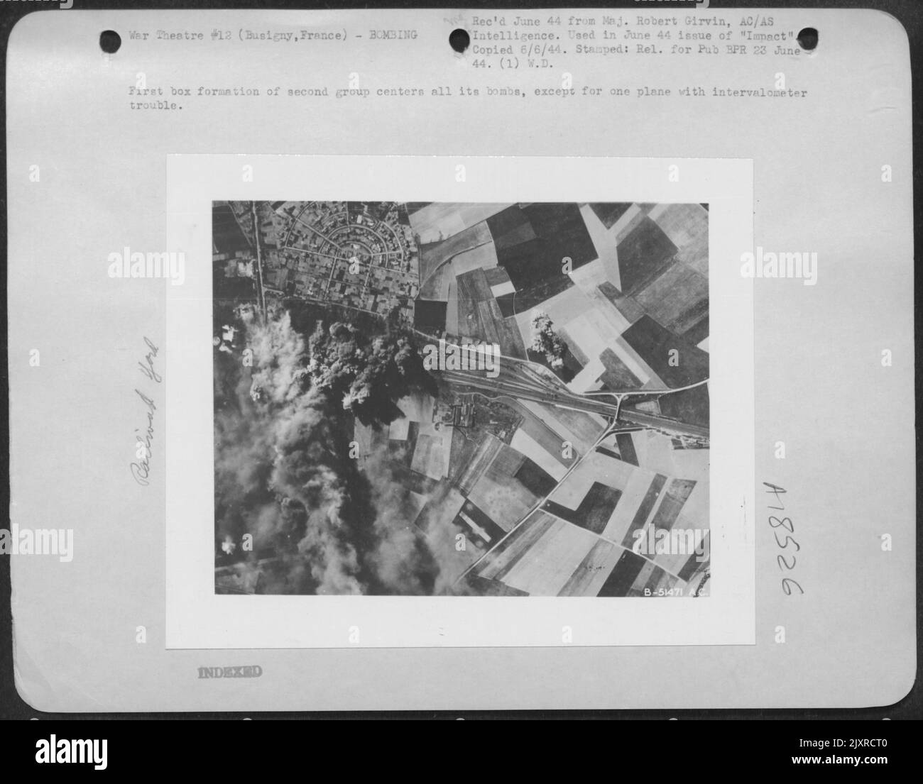 First box formation of second group centers all its bombs, except for ...