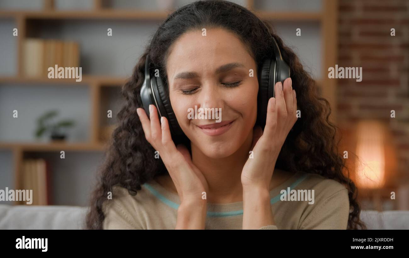 Front view close up smiling Hispanic woman with smiling enjoining lady ...